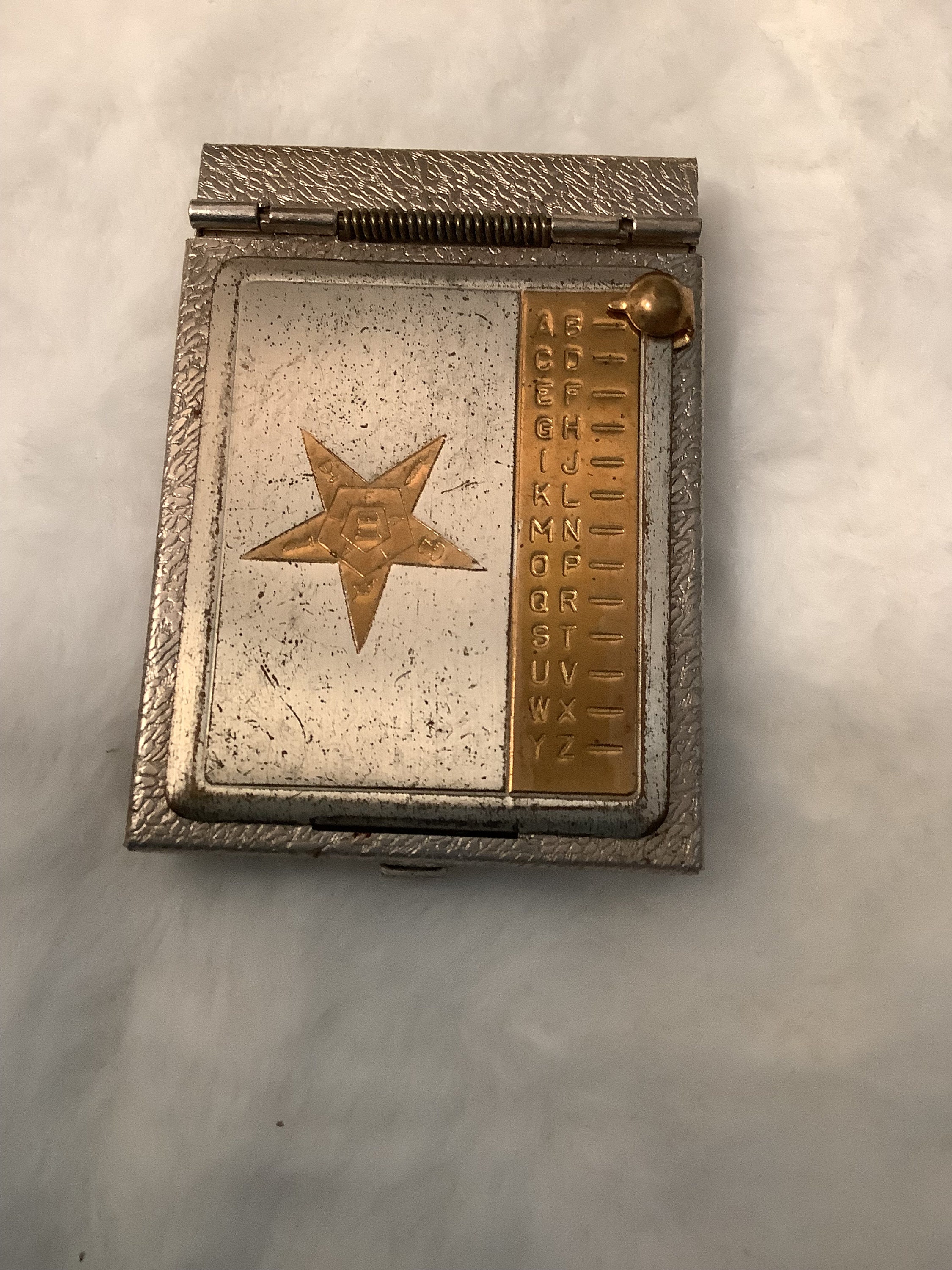 Vintage Order of the Eastern Star Metal Pocket Address Phone Book Mini ...