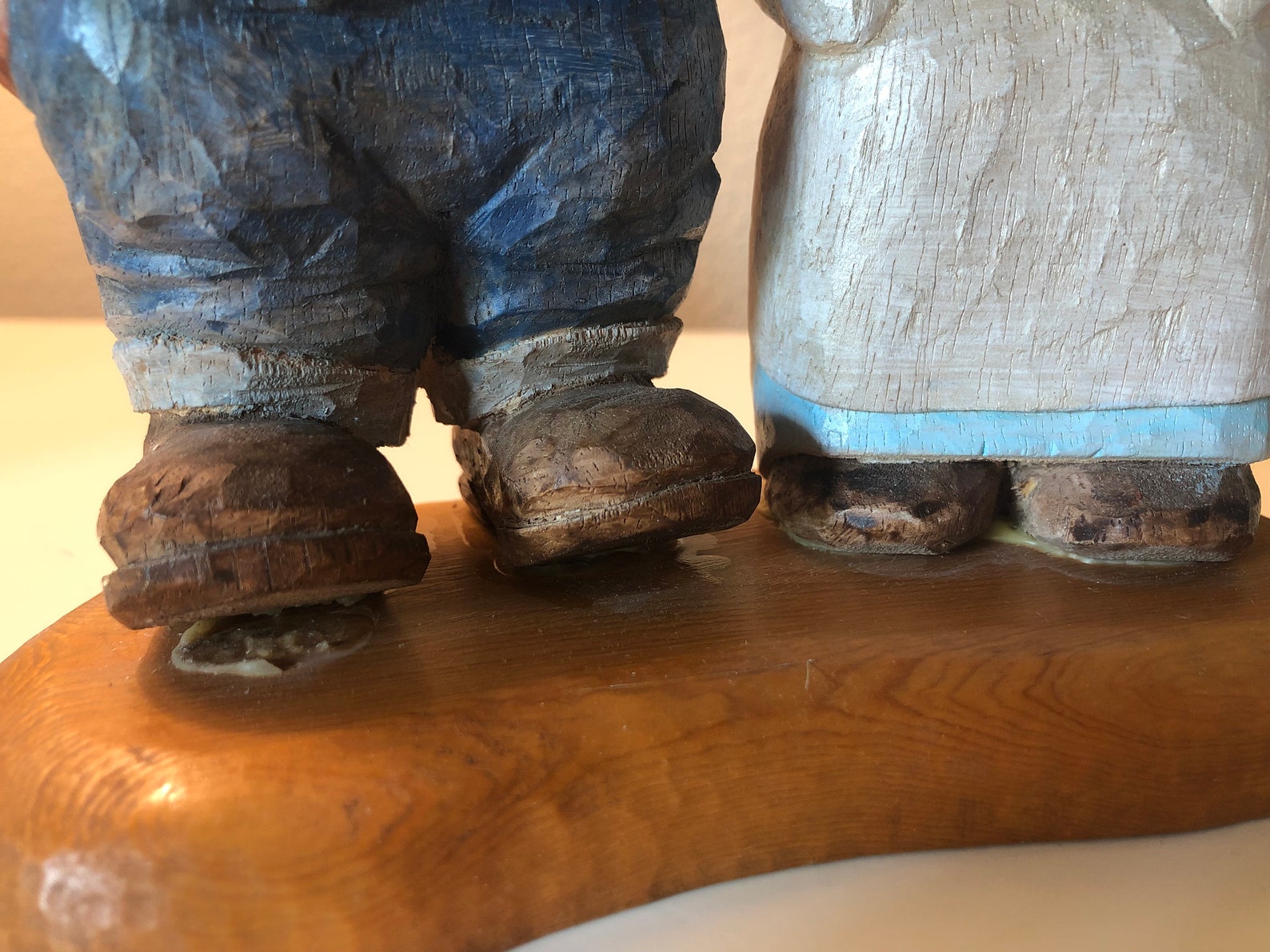 Hand Carved Farmer Couple 5 by Dave Callahan Dated 1993 - Etsy