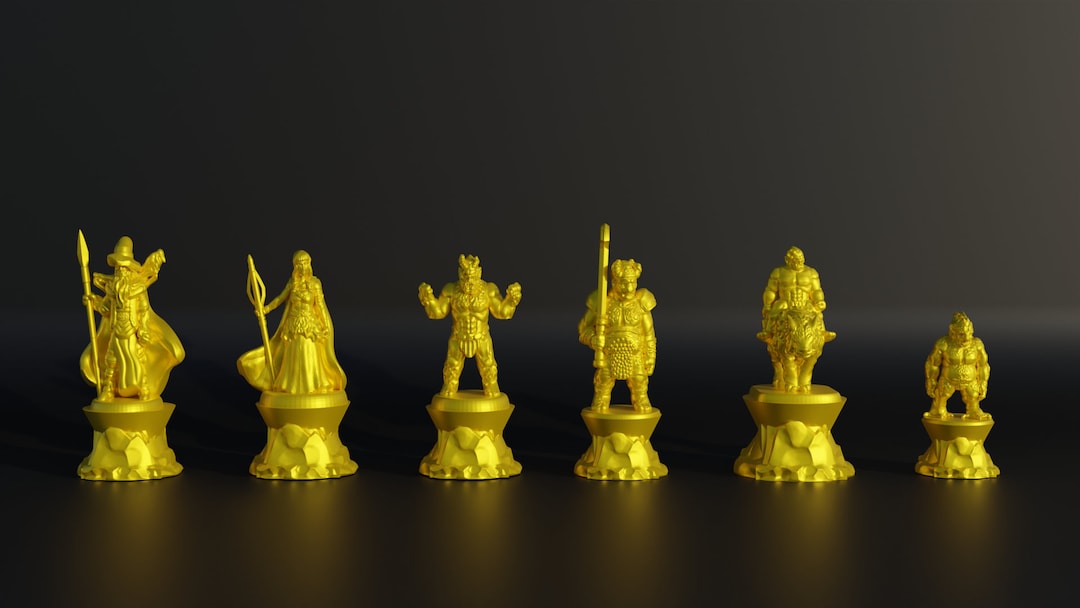 Troll Chess 3d Figure Stl Pack , Chess Set STL File , 3d Print Chess ...