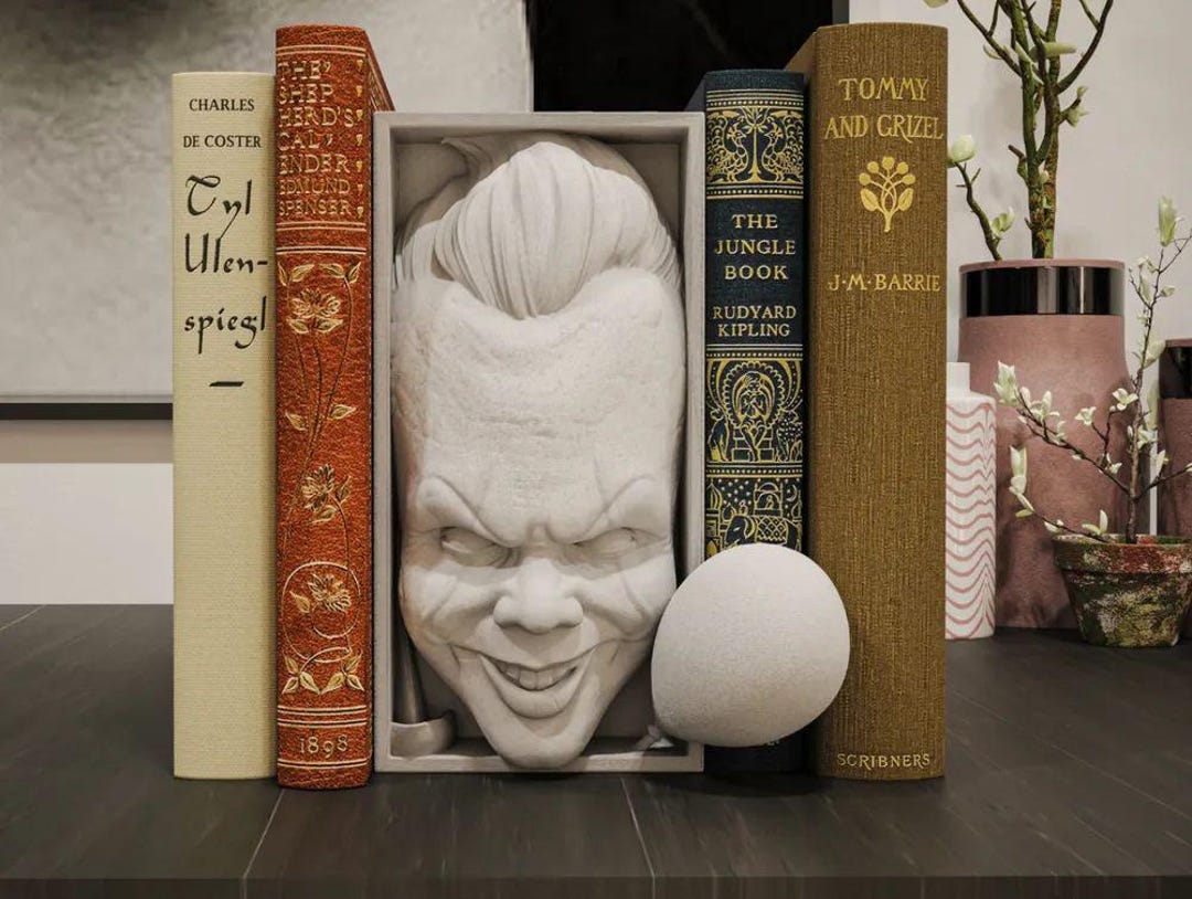 Pennywise Book Nook High-quality FDM 3D Printed Horror Bookshelf Insert ...