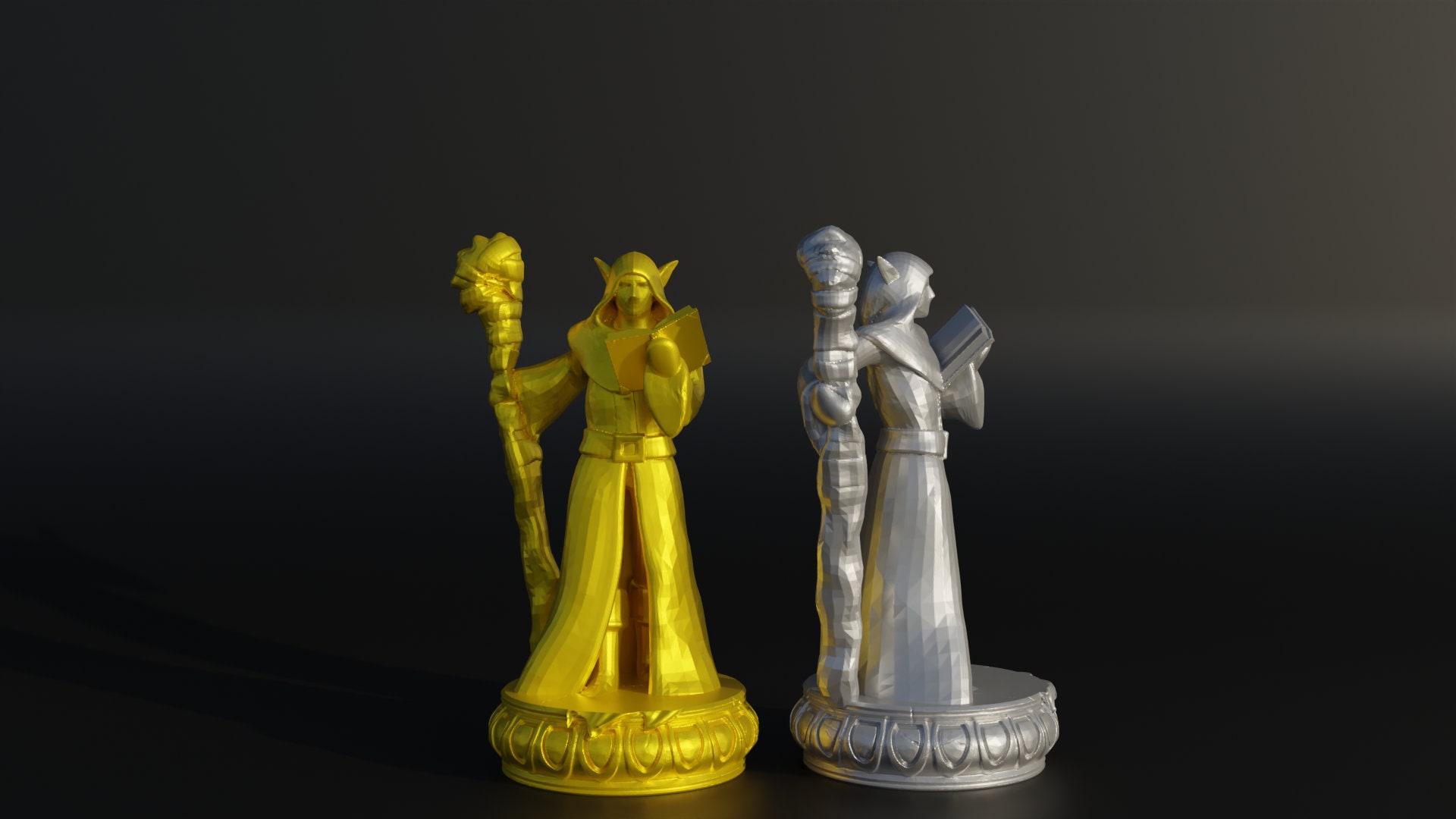 High Elf Chess Pieces 3D Figure Stl Files , Elven Chess Set , Elf 3d ...