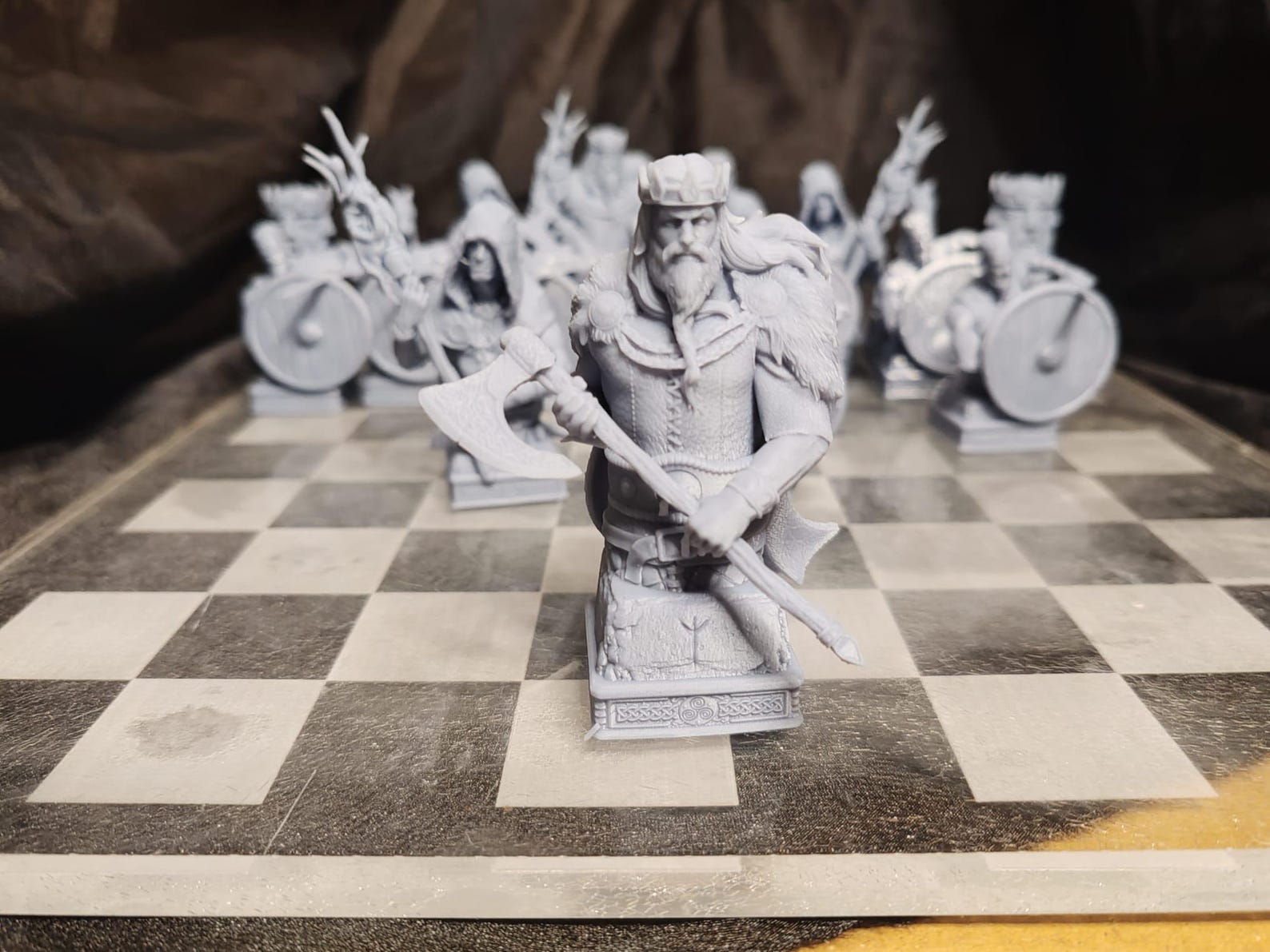 12K Resin Viking Chess Pieces – Highly Detailed, Unpainted - Etsy