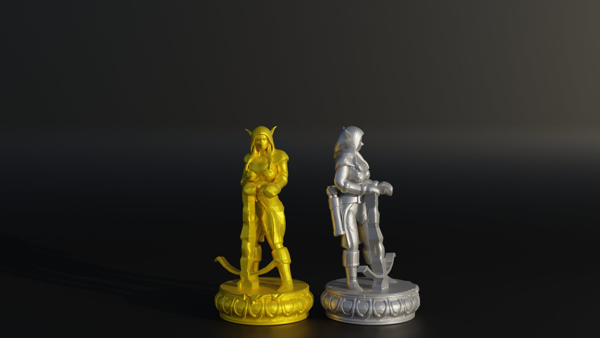 High Elf Chess Pieces 3D Figure Stl Files , Elven Chess Set , Elf 3d ...