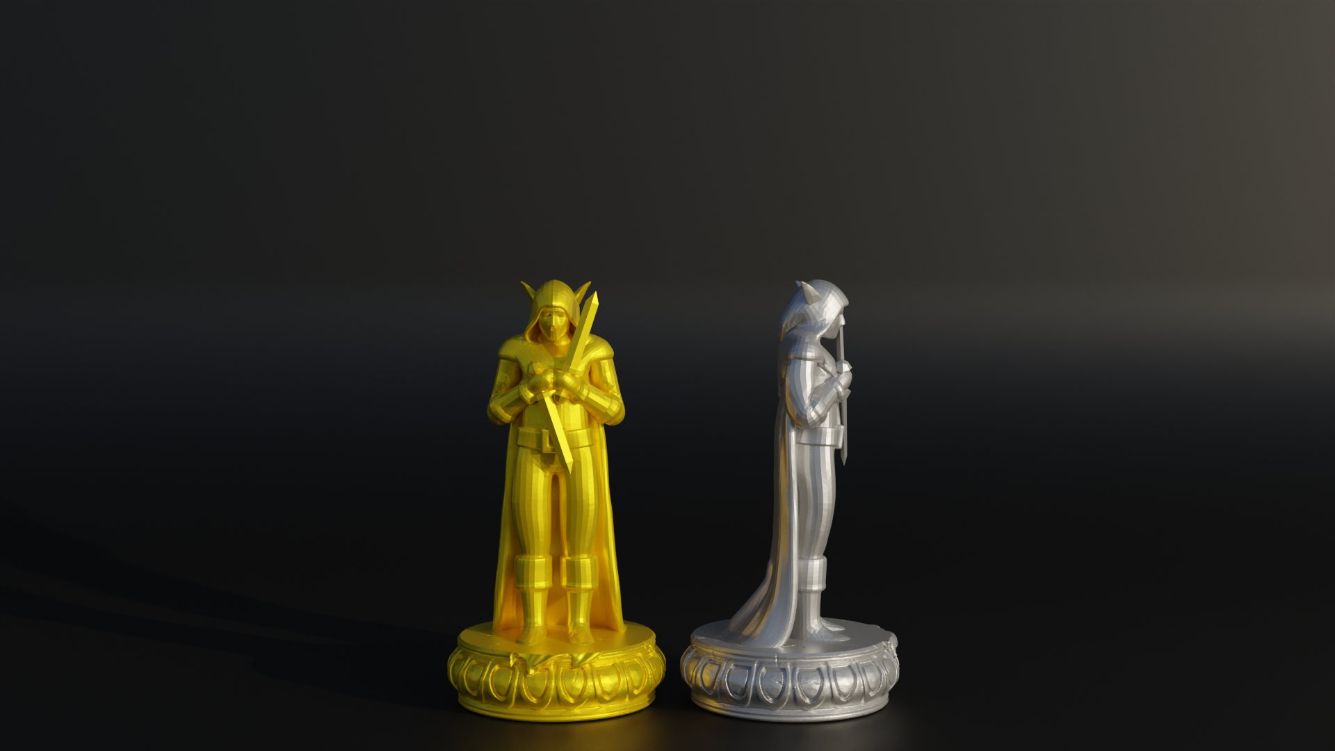 High Elf Chess Pieces 3D Figure Stl Files , Elven Chess Set , Elf 3d ...