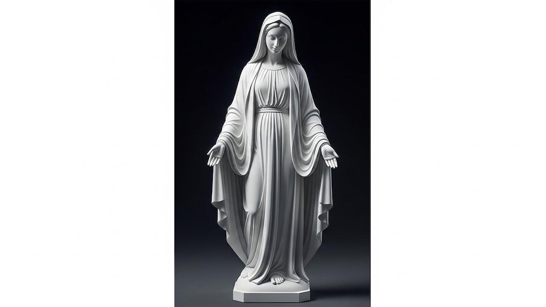 Virgin Mary Epic Statue | Sacred Art Sculpture | FDM or 12K Resin - Etsy