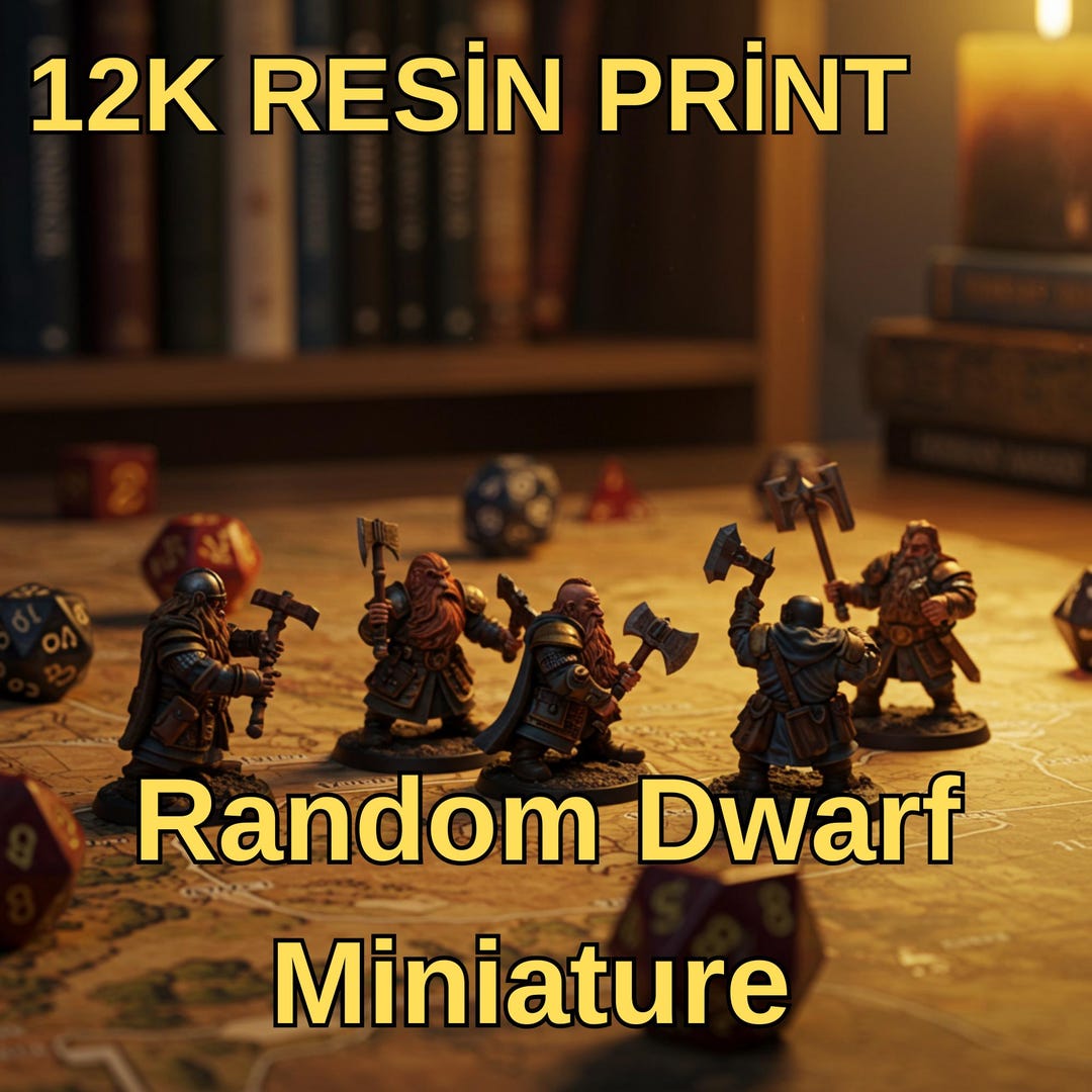 Dwarf Miniature Bundle: Random RPG Miniatures, 12K Resin Print ...