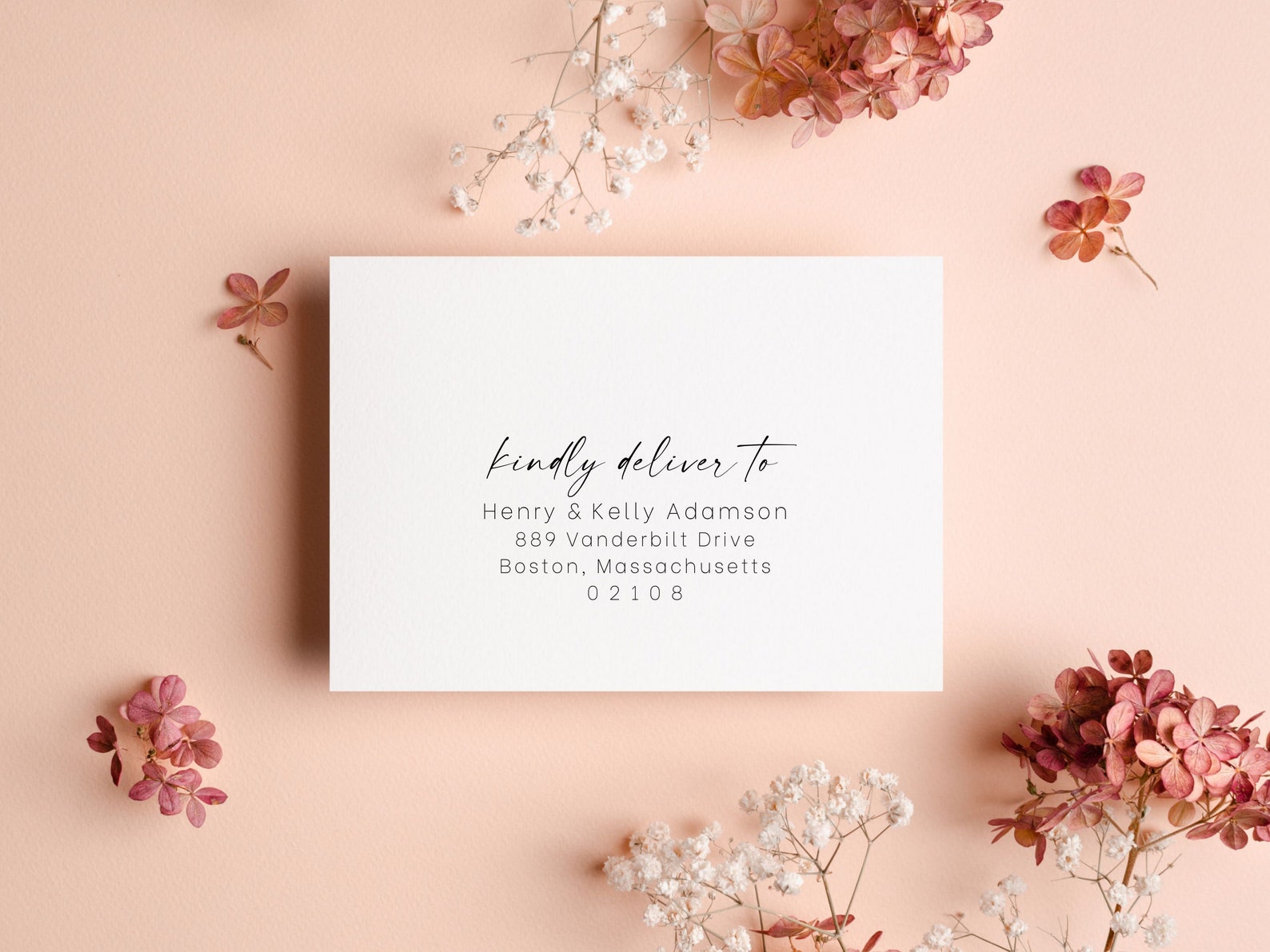 Envelope + Custom Addressing / Calligraphy Service, White A7 Euroflap ...