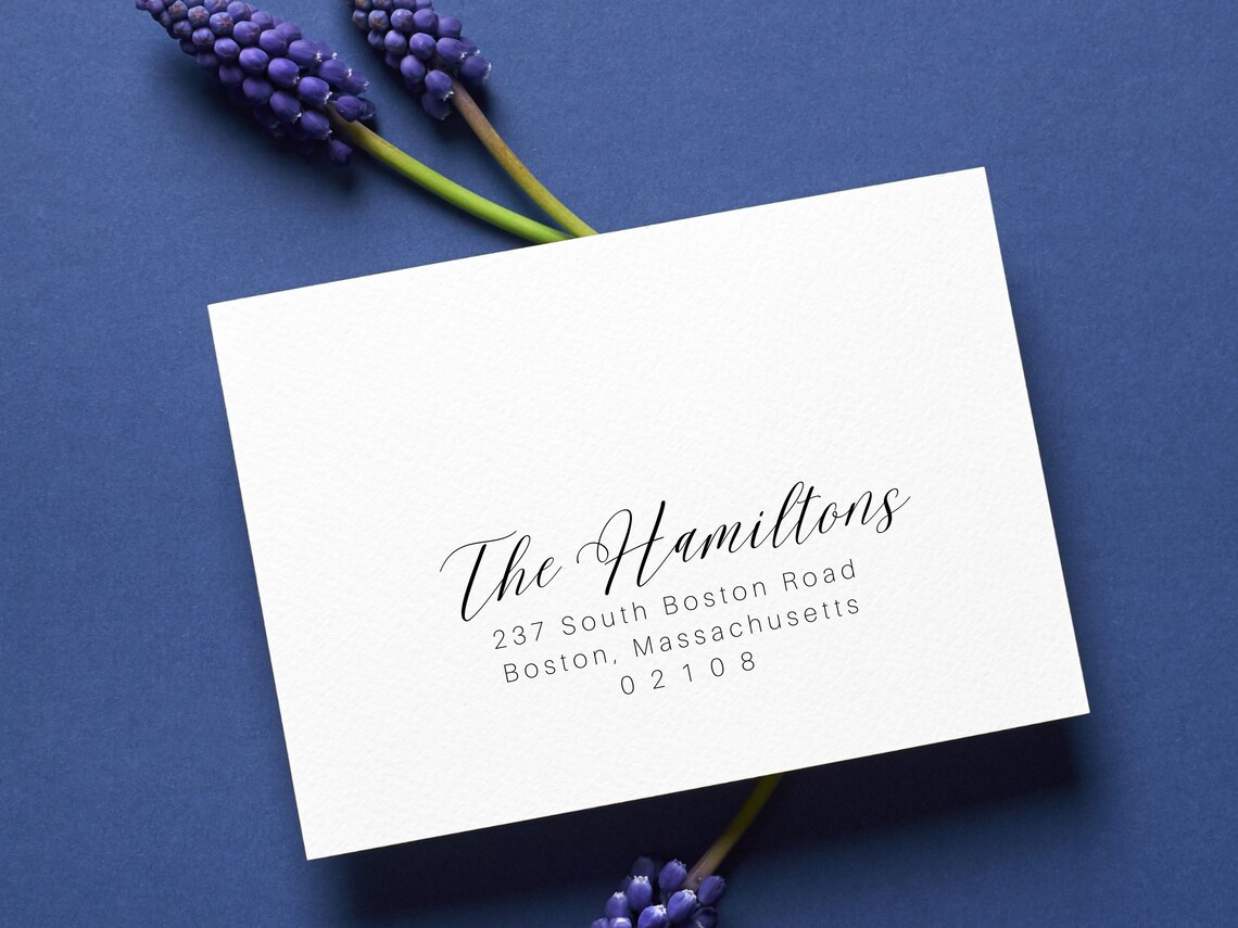 Envelope + Custom Addressing / Calligraphy Service, White A7 Euroflap ...