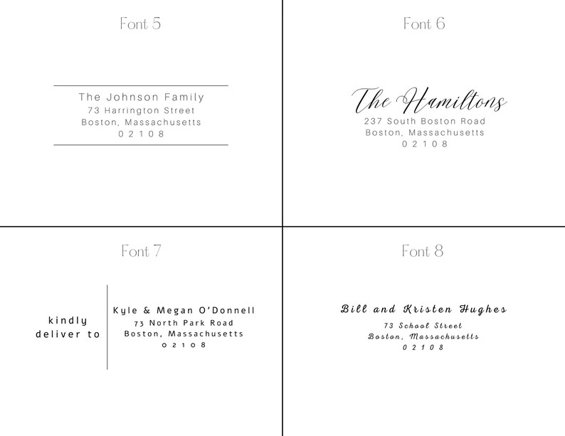 Custom Addressing / Calligraphy Service for Envelopes, Send Us Your ...