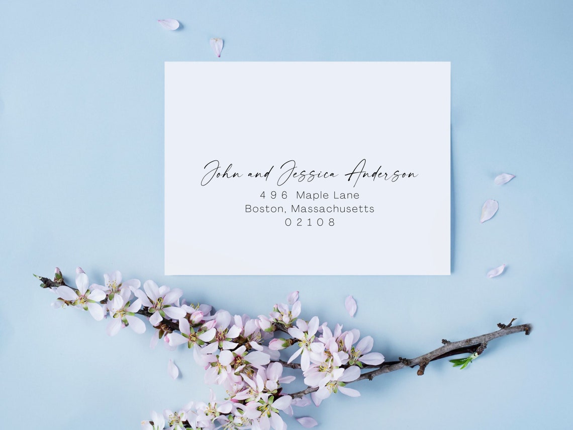 Envelope + Custom Addressing / Calligraphy Service, White A7 Euroflap ...