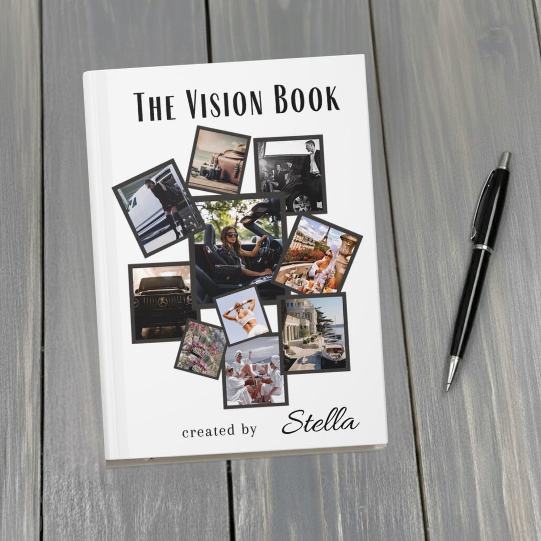 The Vision Book Hardcover Journal, Personalized Photo Name Book ...