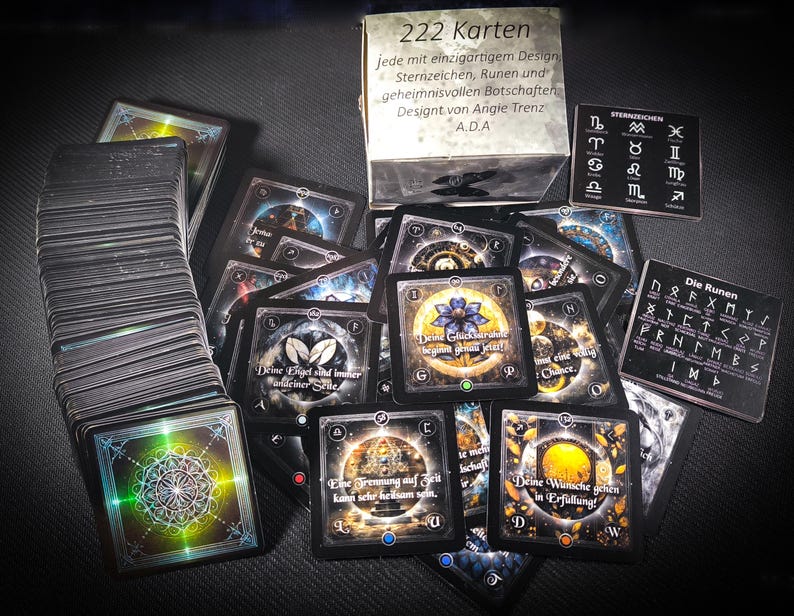 Whisper Oracle Deck, 222 Cards With Intuitive Messages, Runes & Zodiac ...