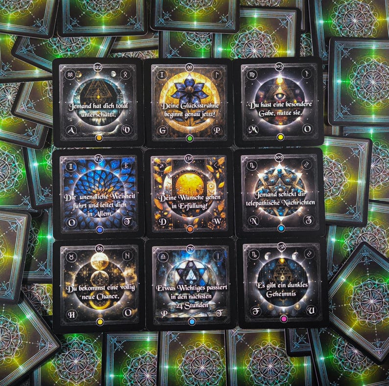 Whisper Oracle Deck, 222 Cards With Intuitive Messages, Runes & Zodiac ...