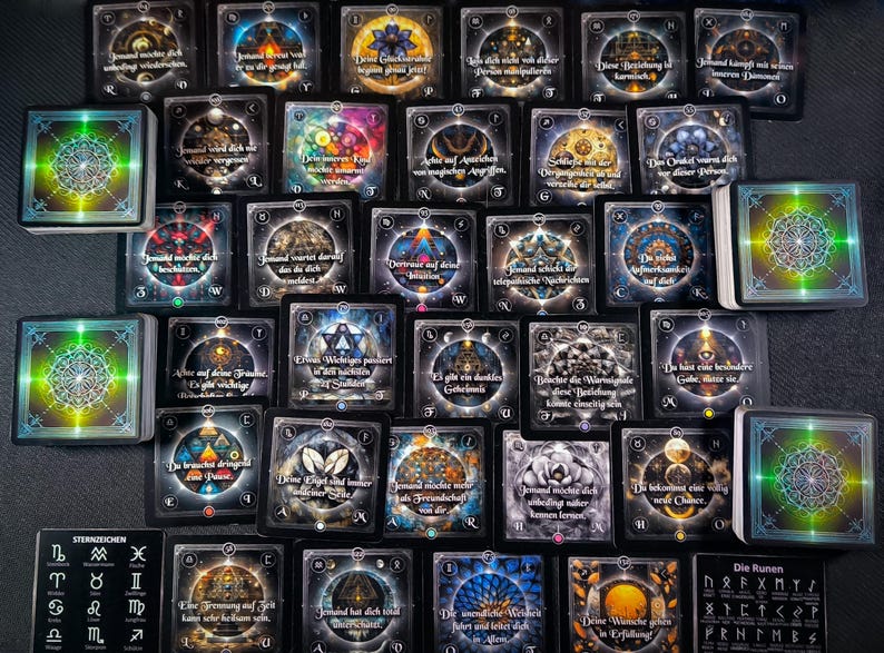Whisper Oracle Deck, 222 Cards With Intuitive Messages, Runes & Zodiac ...