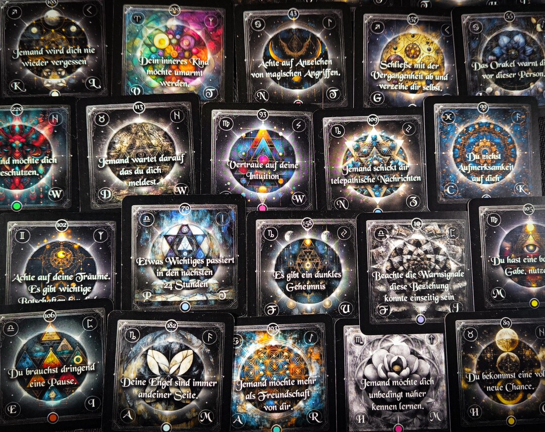 Whisper Oracle Deck, 222 Cards With Intuitive Messages, Runes & Zodiac ...