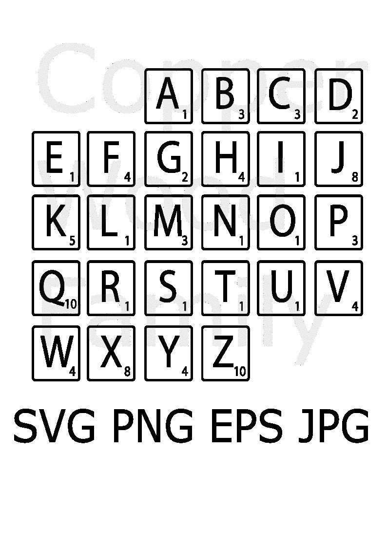 Scrabble Tiles SVG Bundle, National Scrabble Day is November 9th, Cut ...