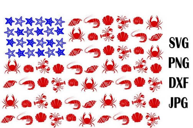 American Flag Svg, Crab Svg, Lobster Svg, Shrimp Svg, Starfish Svg ...