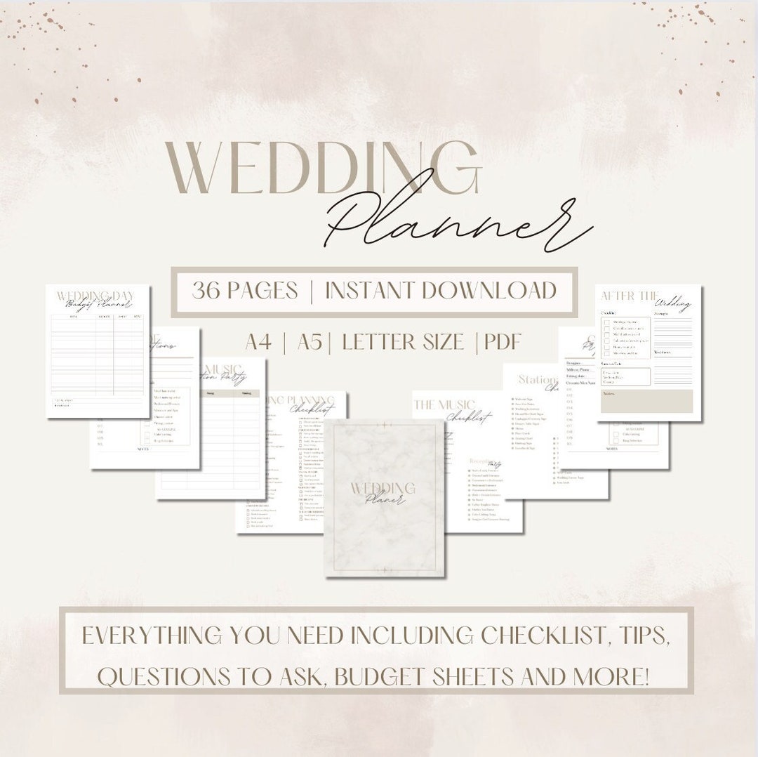 Wedding Planner Printable | Printable Wedding Planner Pages | Wedding ...