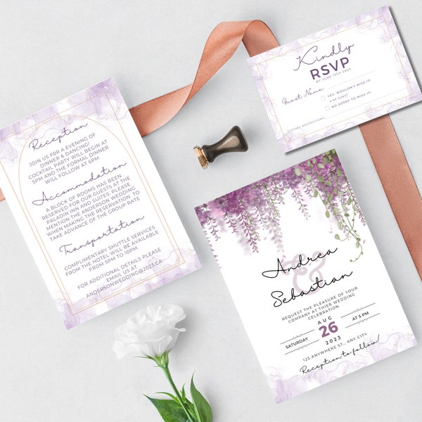 Watermark Wedding Invitation - Etsy
