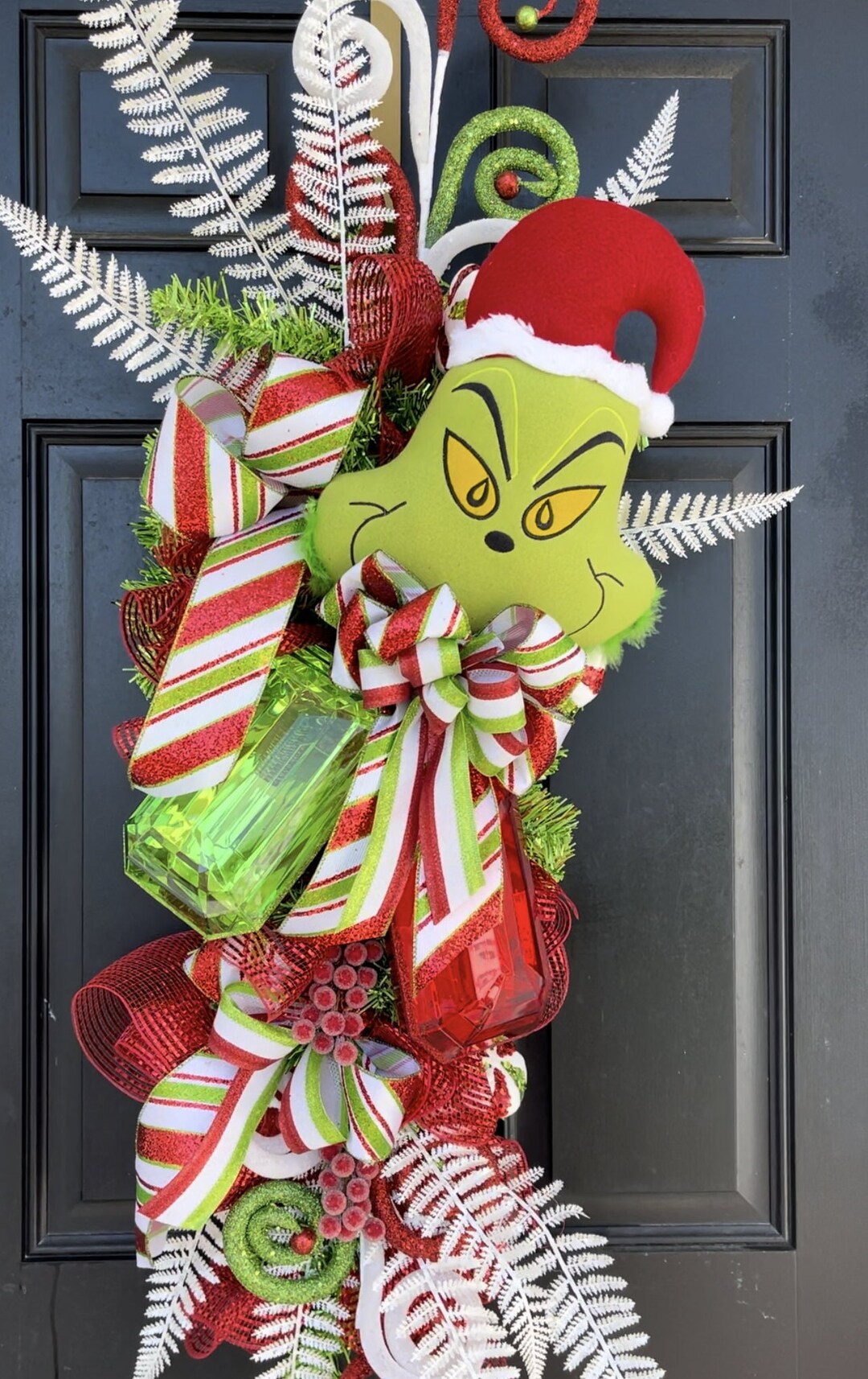 Jeweled Grinch Swag - Etsy