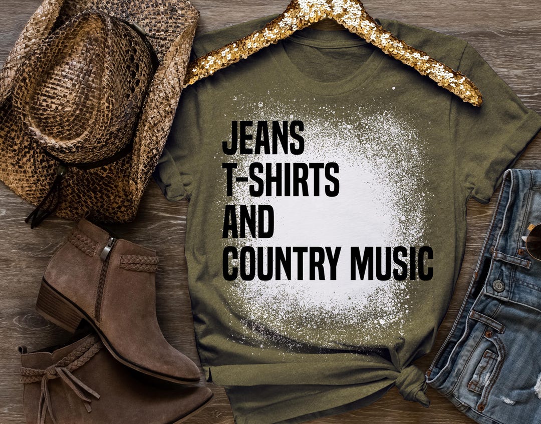 Jeans T-shirts and Country Music T-shirt, Country Music Lover Shirt ...