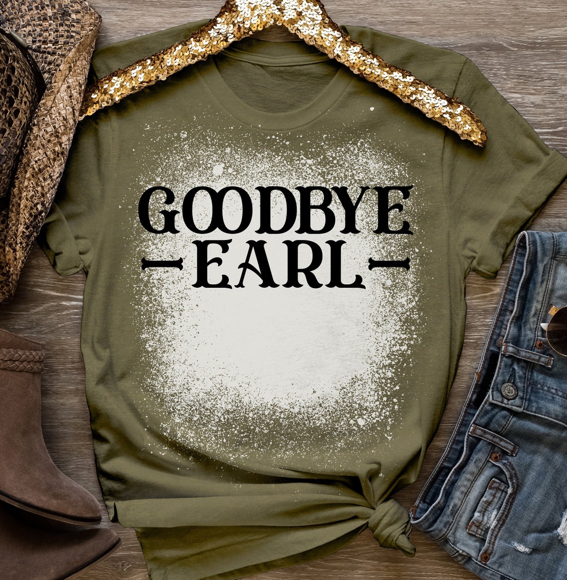 Goodbye Earl Country Music T-shirt,bleached T-shirt, Graphic Tees, - Etsy