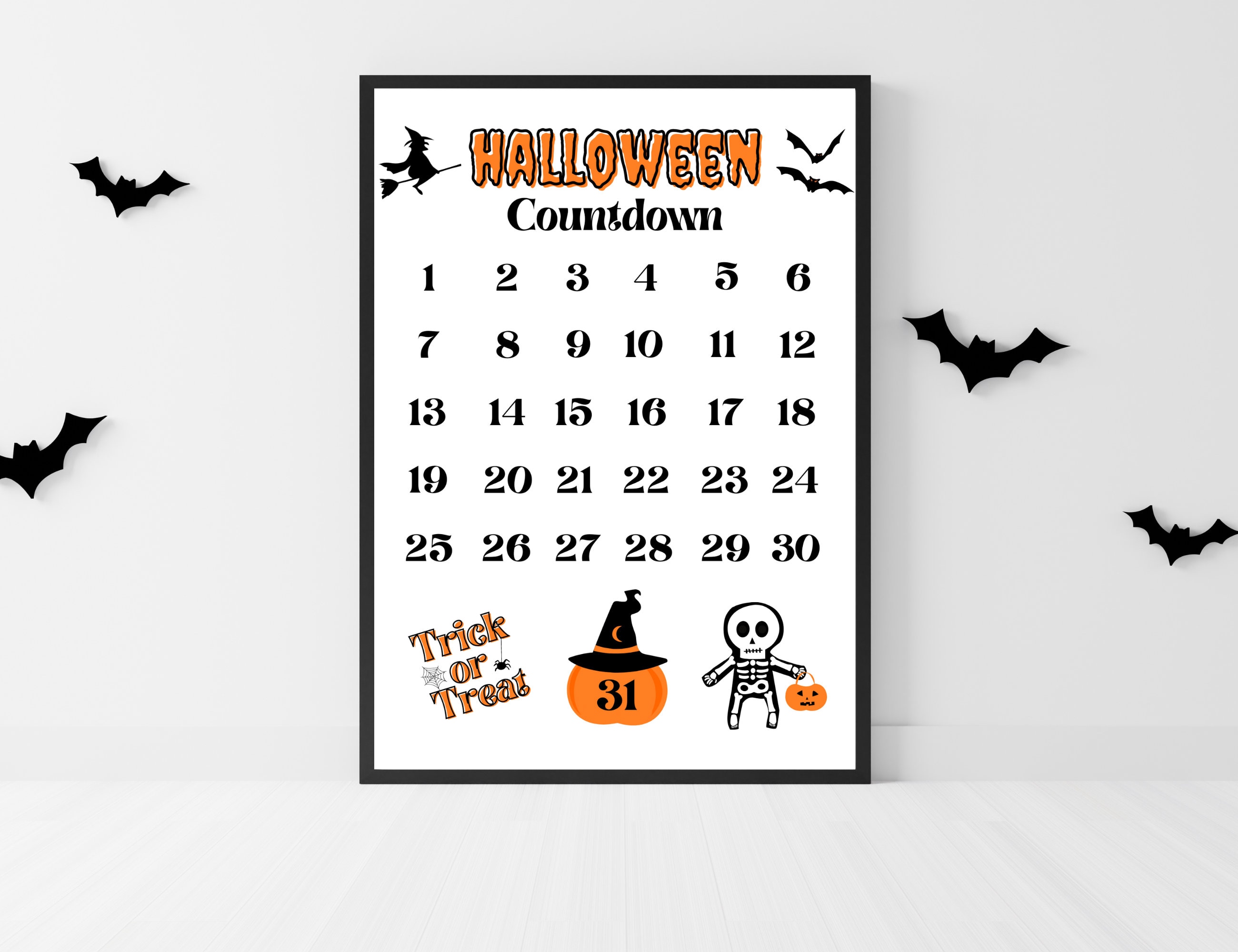 Halloween Countdown Calendar | Halloween Countdown Printable | Fall ...