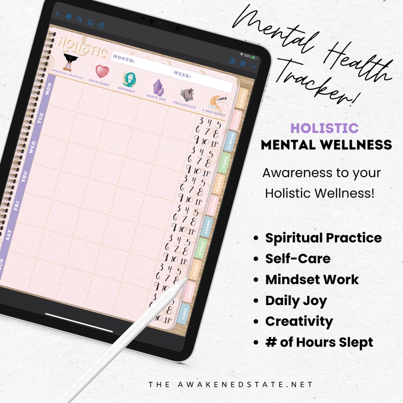 Spiritual Awakened Life, Digital Planner, Wellness Planner, Law of ...