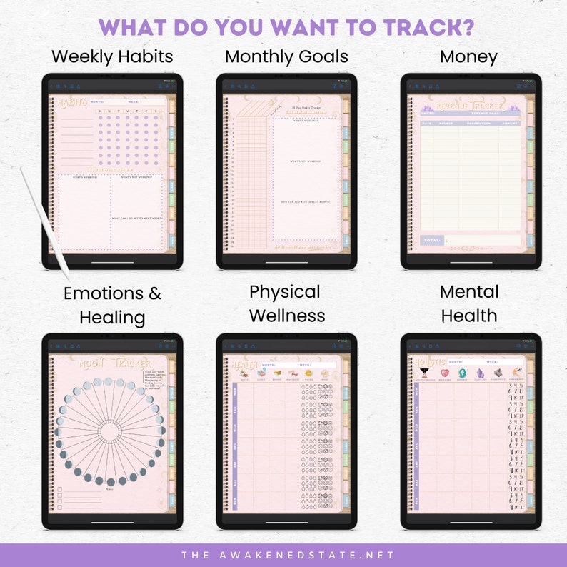 Spiritual Awakened Life, Digital Planner, Wellness Planner, Law of ...