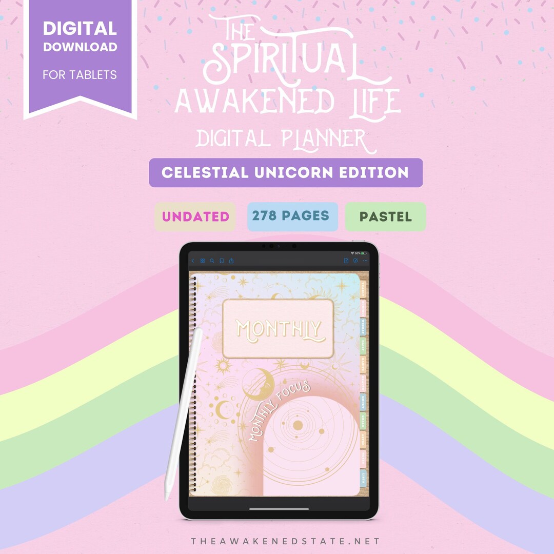 Spiritual Awakened Life, Digital Planner, Wellness Planner, Law of ...