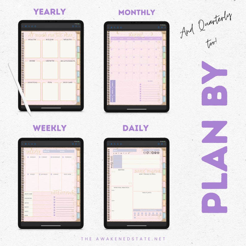 Spiritual Awakened Life, Digital Planner, Wellness Planner, Law of ...