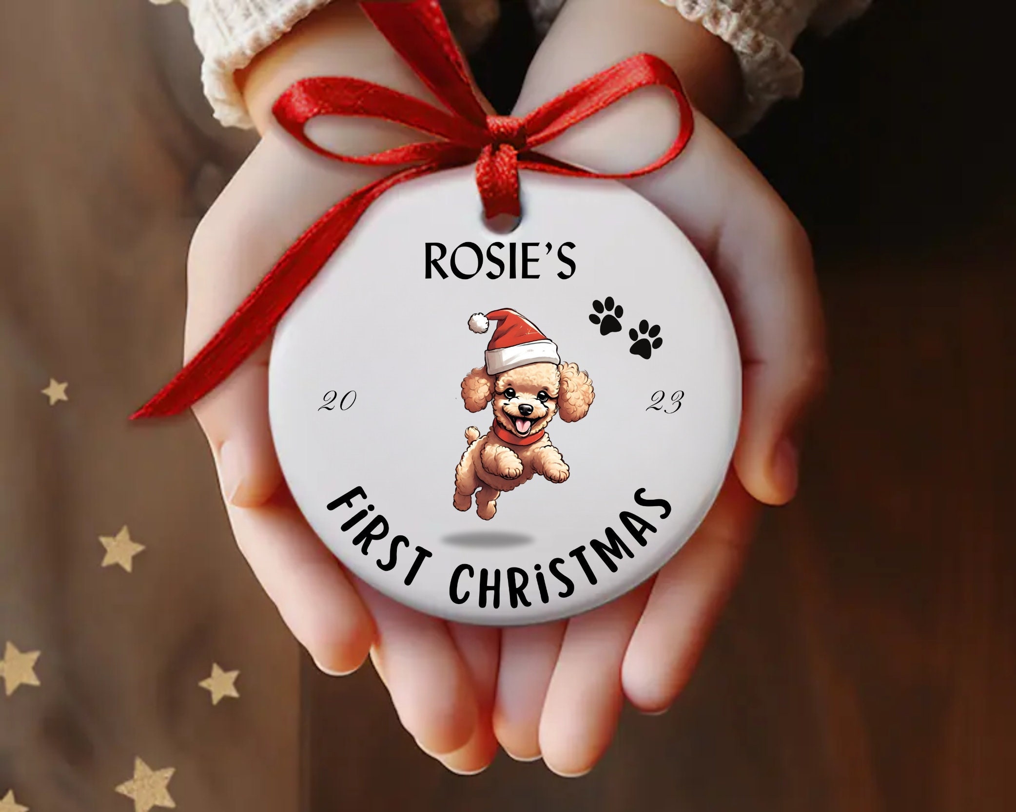 Personalized Poodle First Christmas Design Dogs First - Etsy