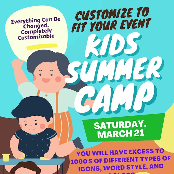 Summer Camp Social Media Post - Etsy