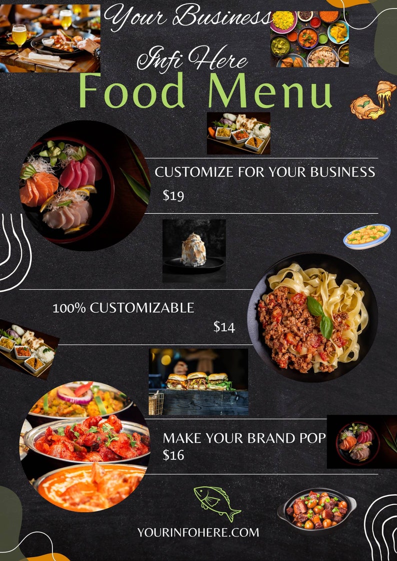 Food Menu Flyer / Invitation / Social Media Post Template. Can Be ...