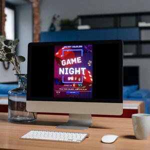 Customizable Game Night Flyer/ Invitation/ Social Media Post. Instant ...