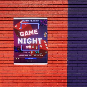 Customizable Game Night Flyer/ Invitation/ Social Media Post. Instant ...