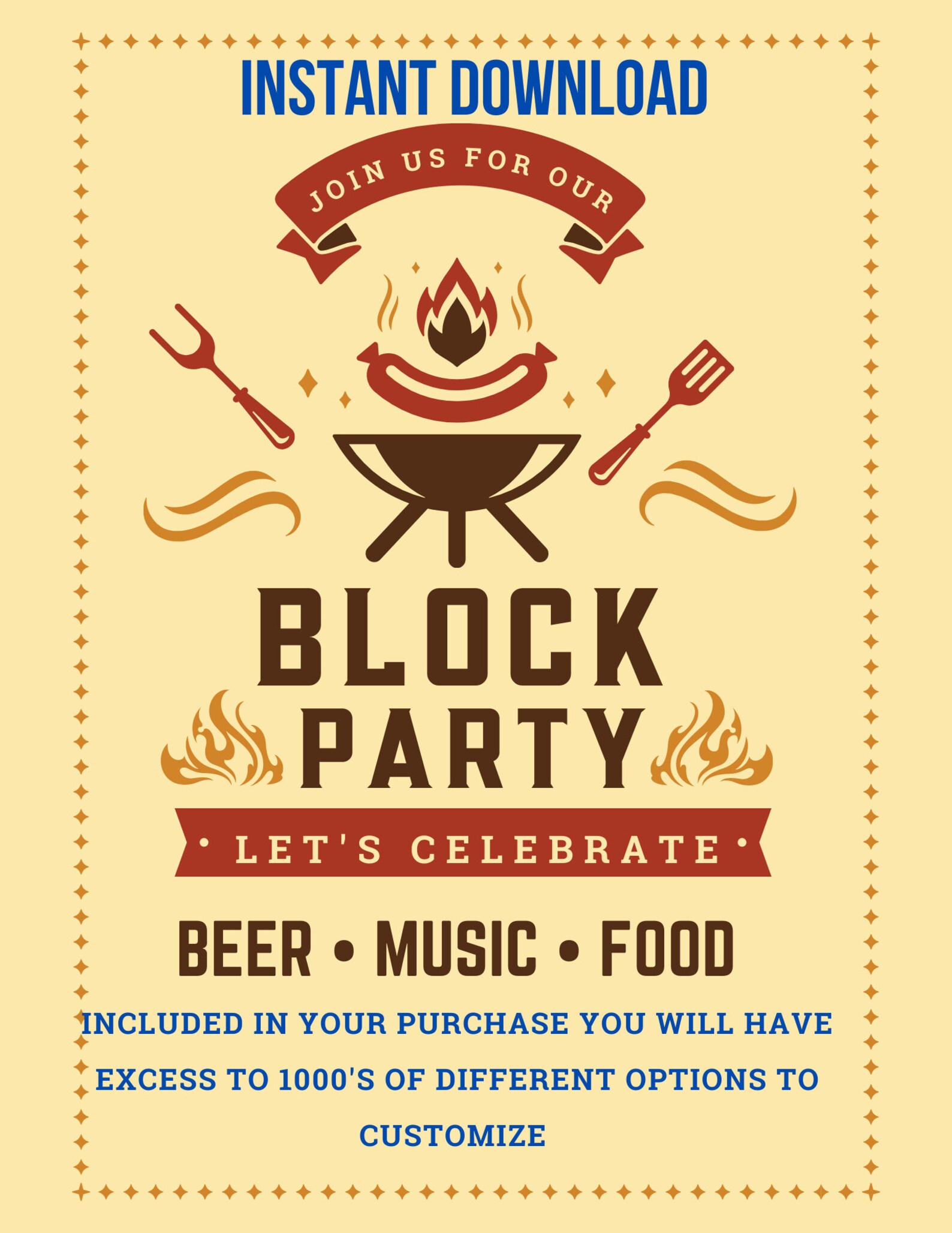 Barbecue Cookout Flyer/ Invitation/ Social Media Post. Instant Download ...