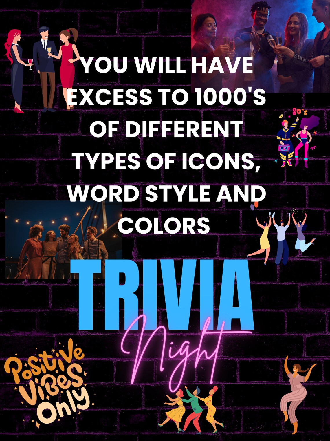 Game Night Flyer / Invitation / Social Media Post Template. 100% ...