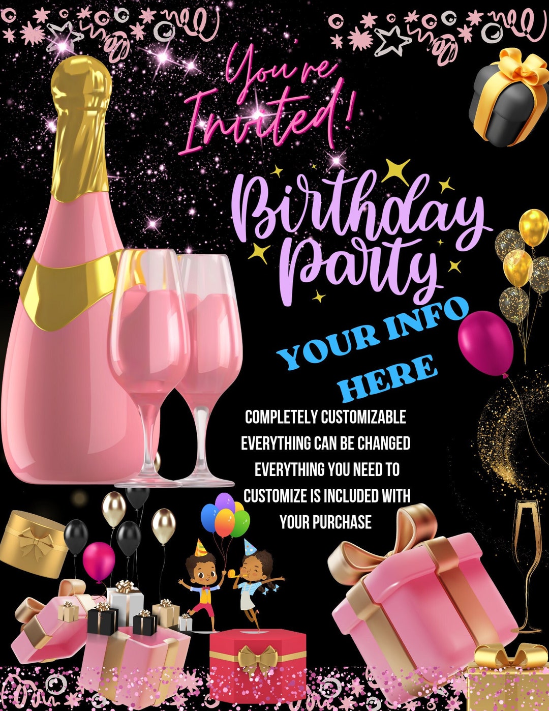 Birthday Party Flyer/invitation/social Media Post. Everything You Need ...