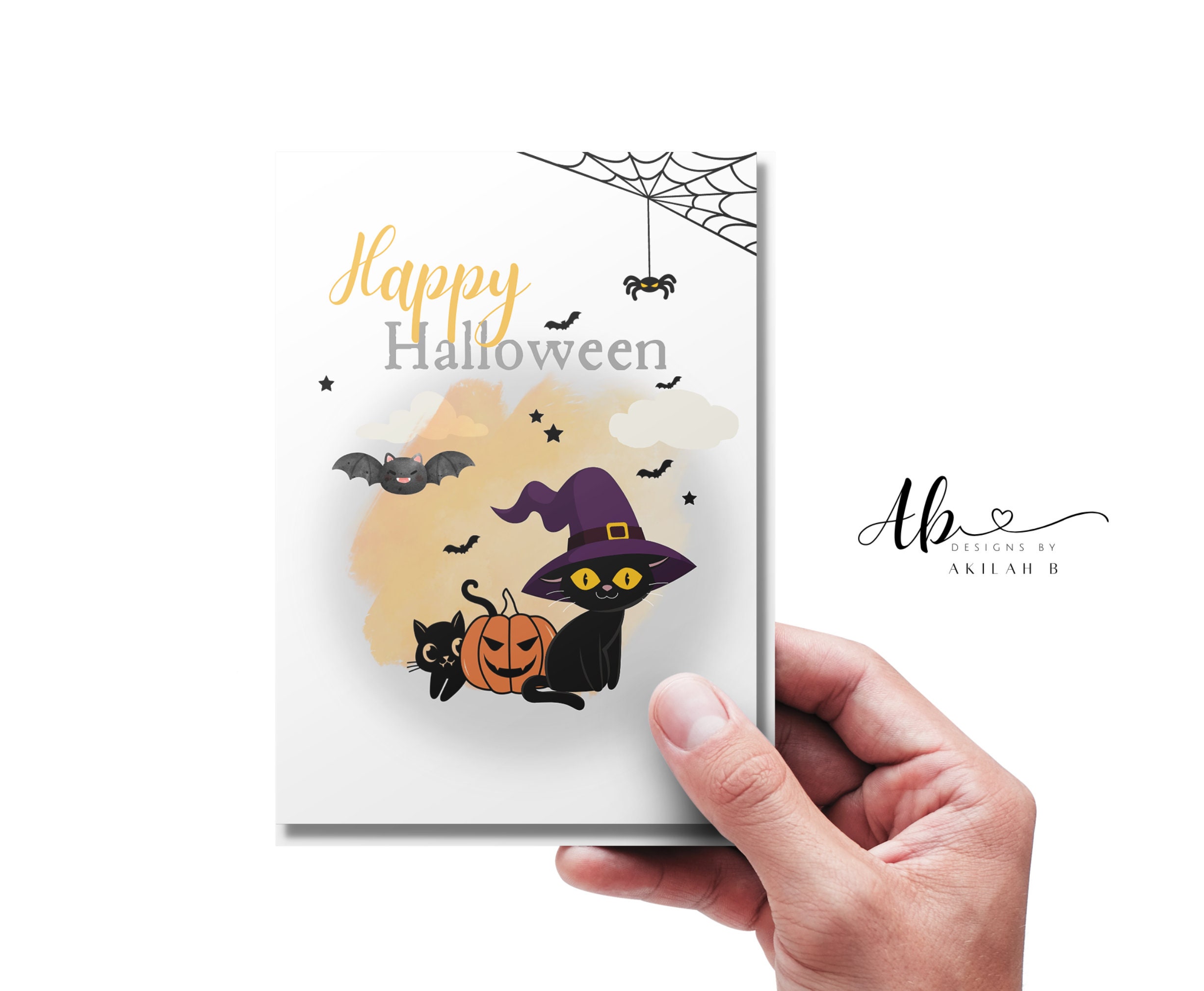 PRINTABLE Halloween Cards Girls Boys Halloween Greeting - Etsy
