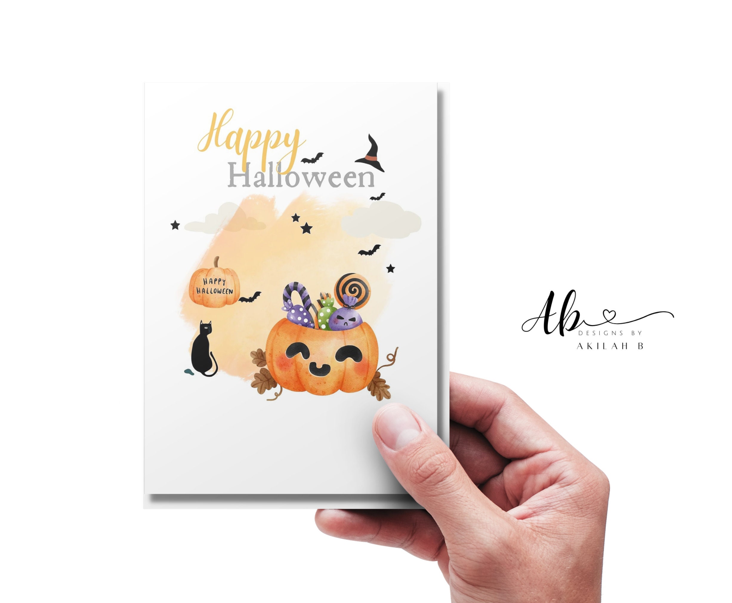 PRINTABLE Halloween Cards Girls Boys Halloween Greeting - Etsy