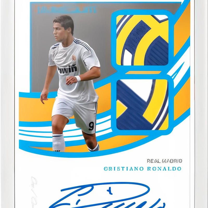 Cristiano Ronaldo Autographed Card - Etsy