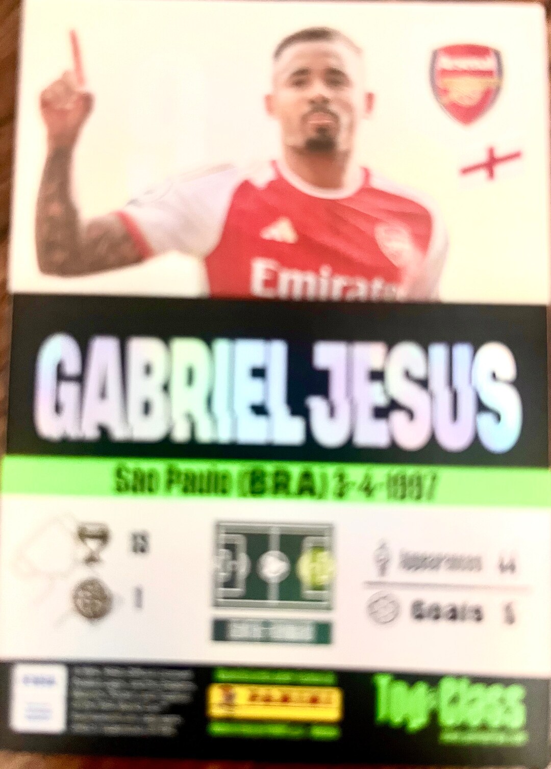 Rare Gabriel Jesus Soccer Card, Premier League Champion Memorabilia ...