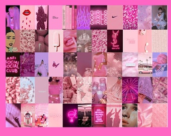 Pink Aesthetic Wall Art - Etsy