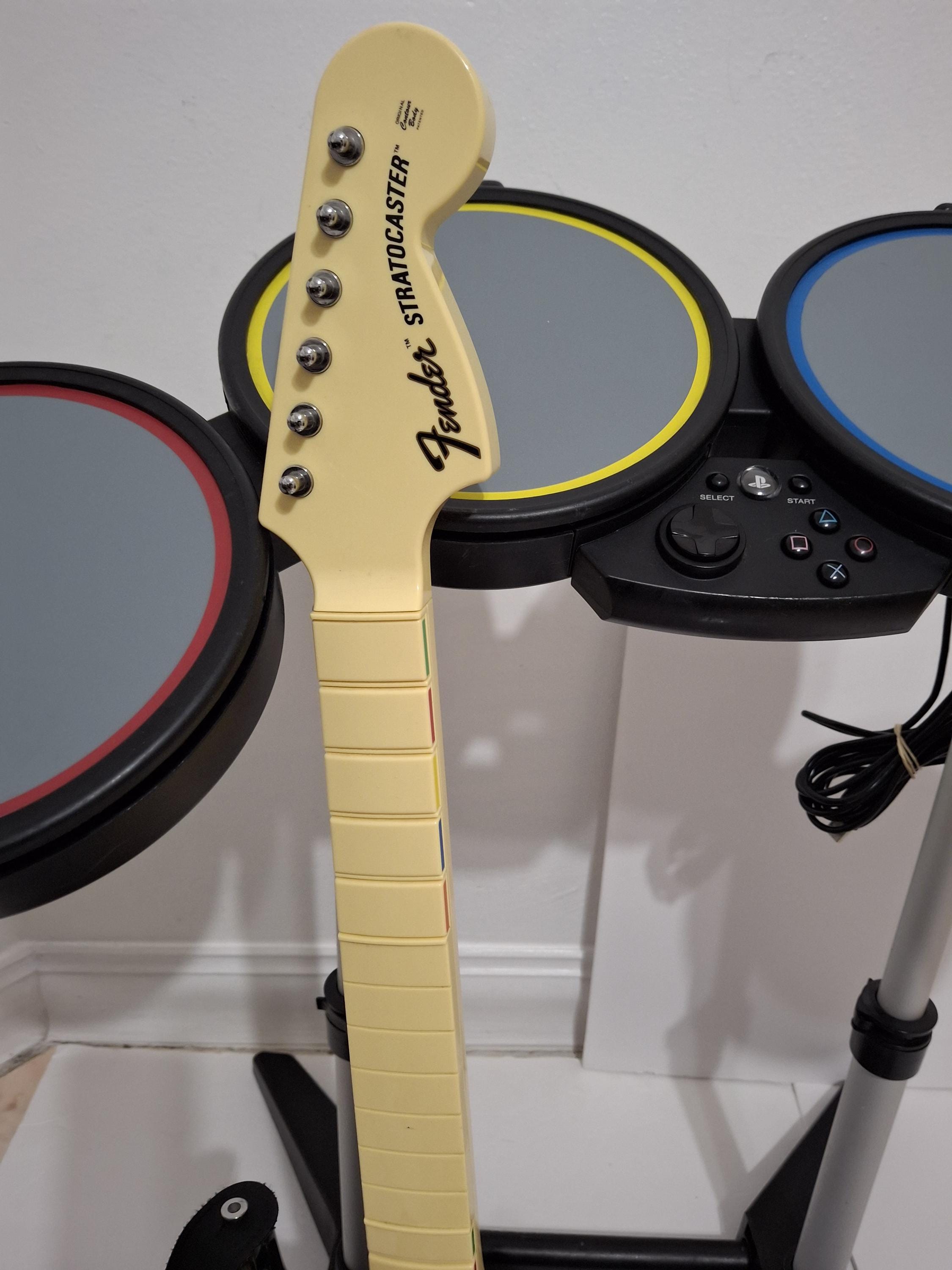 Rock Band Guitar Controller Dongle + Drum Set & Mic Bundle Lot ...
