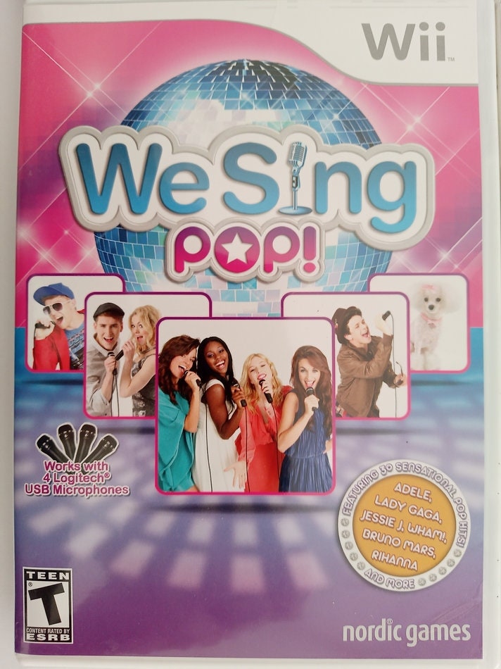 Nintendo Wii Girls Boys Kids Sing Games Family Disney Sing It Pop Hits ...