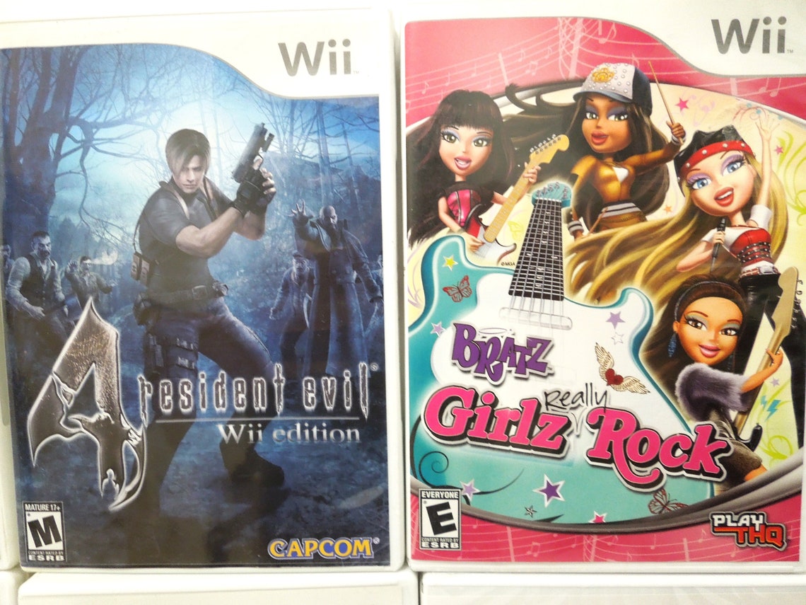 Nintendo Wii Kids Games Family Raving Rabbids, Resident Evil, Bratz ...