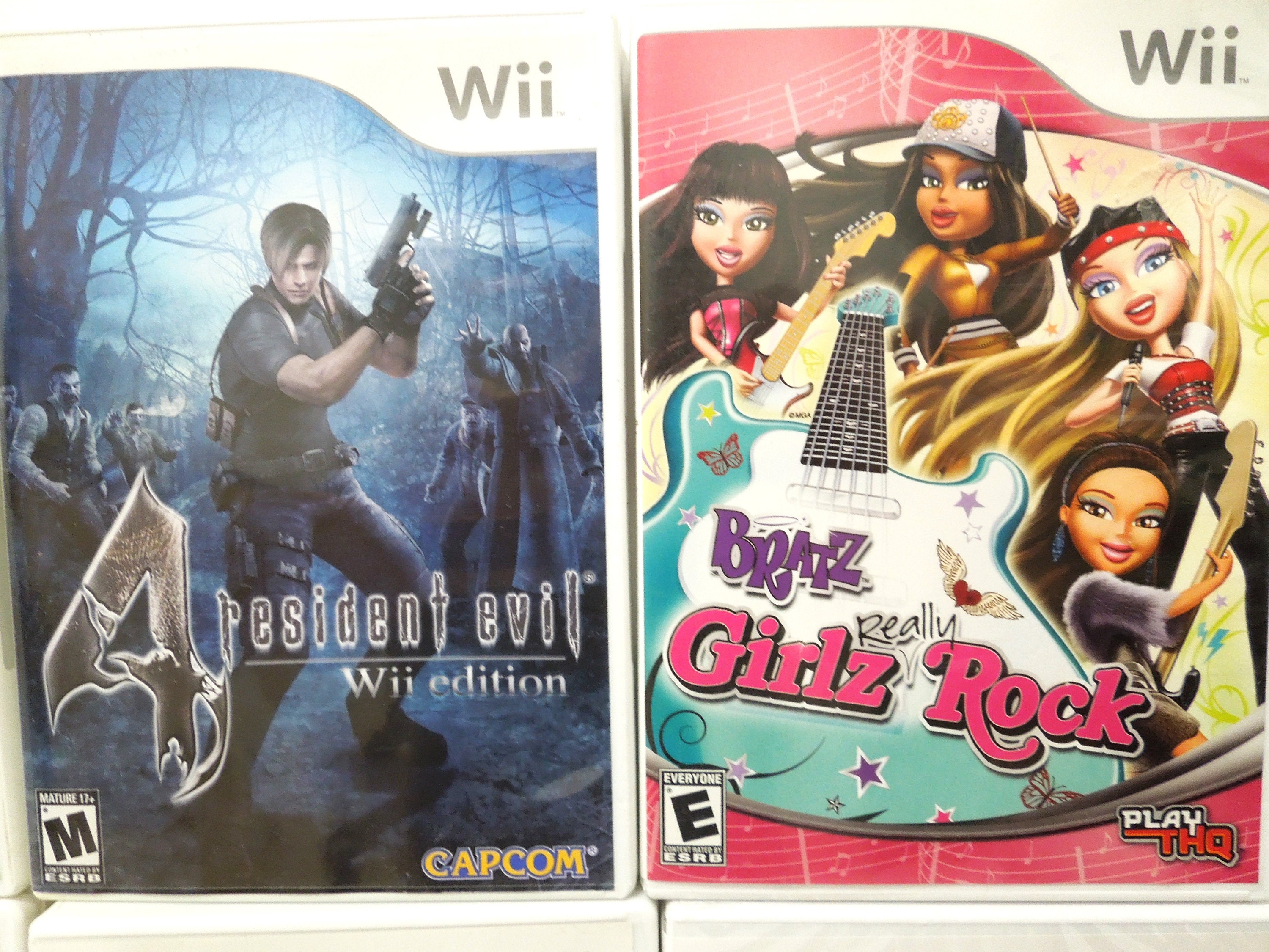 Nintendo Wii Kids Games Family Raving Rabbids, Resident Evil, Bratz ...