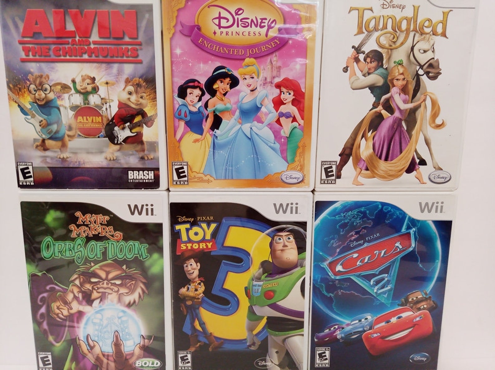 Nintendo Wii Kids Games Family Tangled, Cars, Toy Story 3, Monster High ...