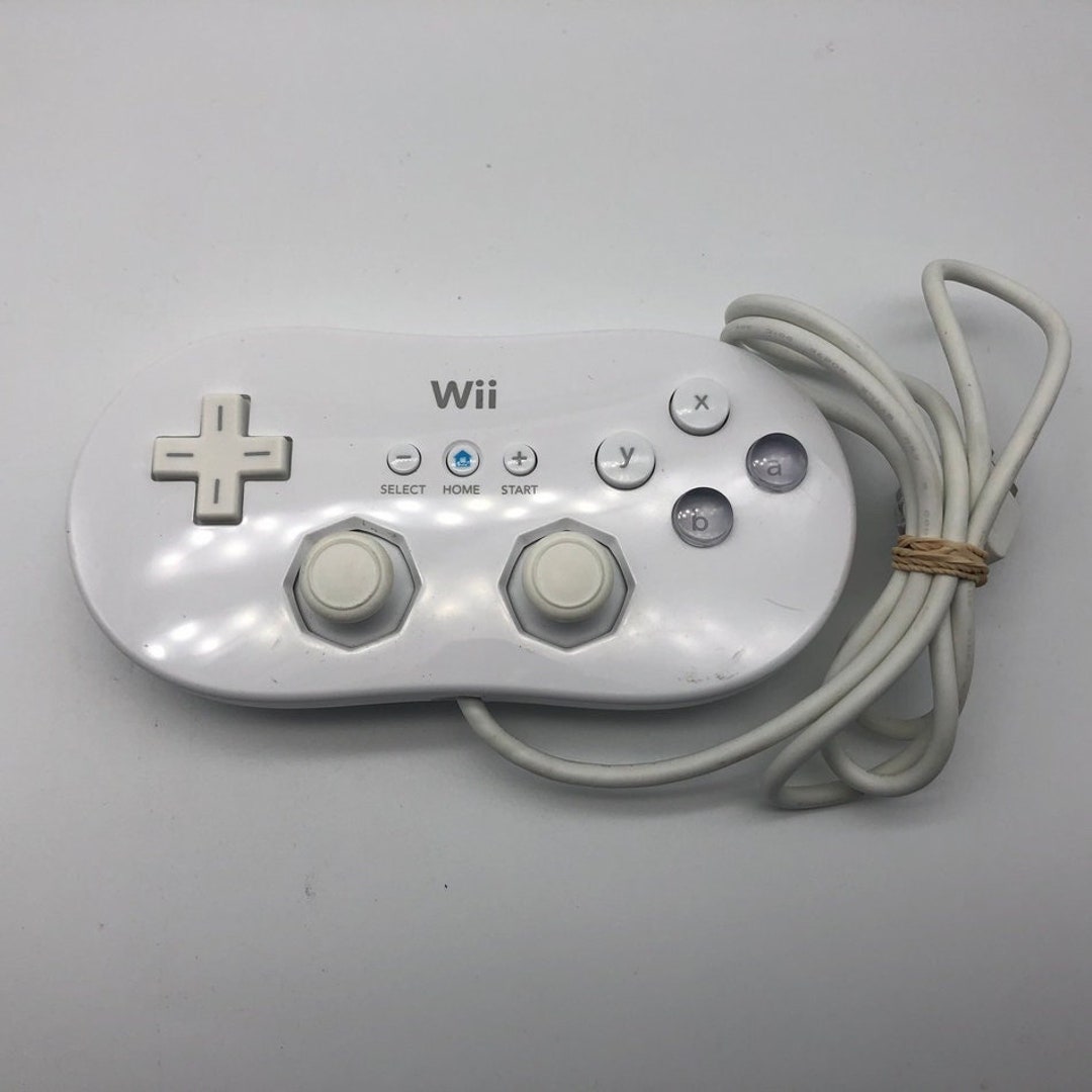 Authentic Original Nintendo Wii Classic Controller White RVL-005 OEM ...